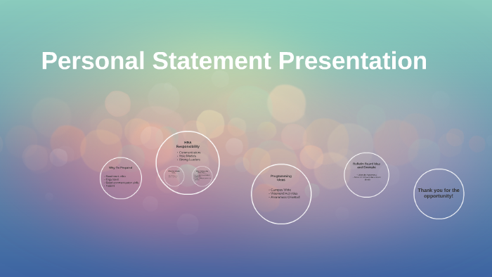 Personal Statement Presentation by Jessica Robinson on Prezi