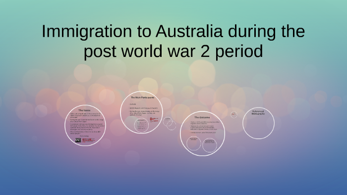 Immigration to Australia during the post world war 2 period by ...