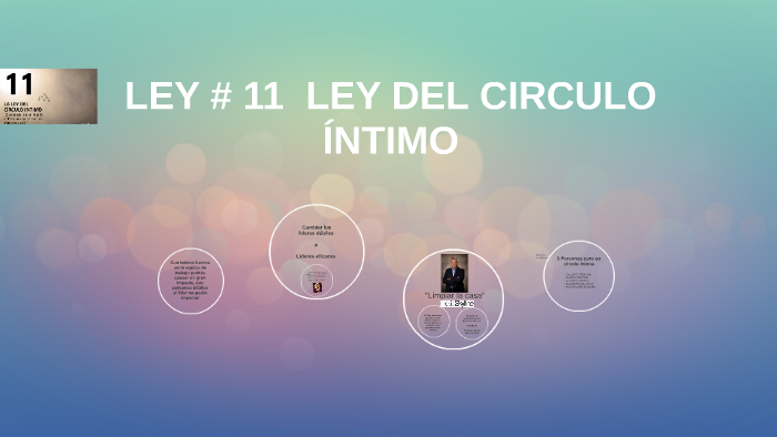 LEY # 11 LEY DEL CIRCULO ÍNTIMO by ANA LAURA MARTINEZ on Prezi