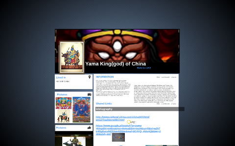 Yama king of china by luka o on Prezi