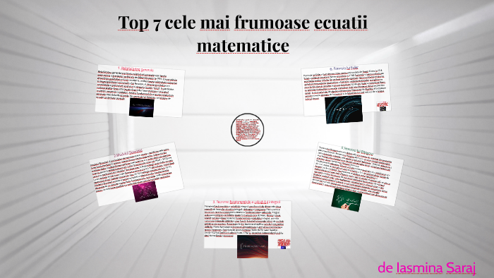 Top 7 cele mai frumoase ecuatii matematice by Jasmine Saraj on Prezi