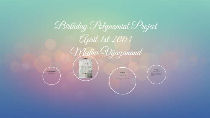 Birthday Polynomial Project by Medha Vijayanand on Prezi