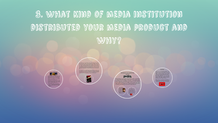 What Kind of media institution distributed your media product and why ...