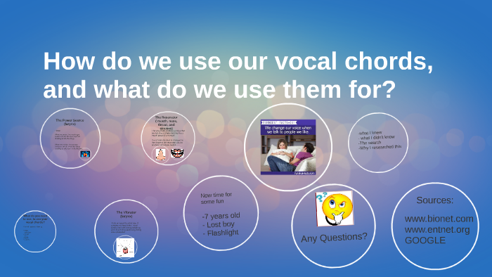 How do we use our vocal chords, and what do we use them for? by Sydney ...