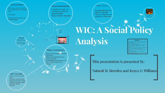 WIC: A Social Policy Analysis by Kenya Williams on Prezi