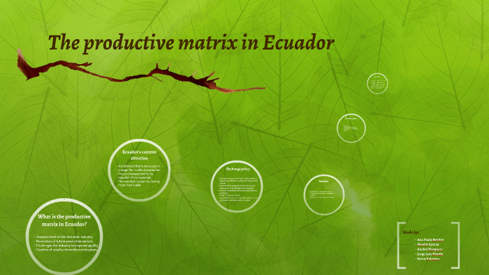 The productive matrix in Ecuador by Ana Paula Benitez on Prezi
