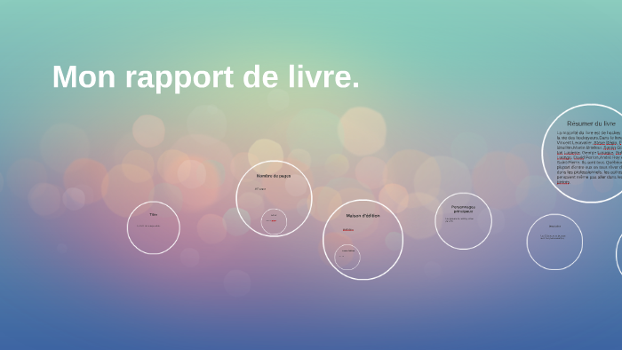 Mon rapport de livre. by joey poirier on Prezi