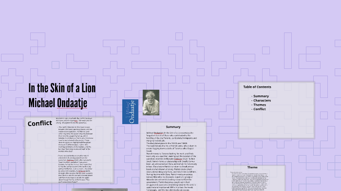 In the skin of a lion by Sheneiquia White -Pessoa on Prezi