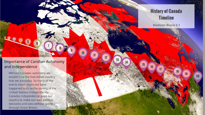 History Timeline of Canada by Tiana Planko on Prezi