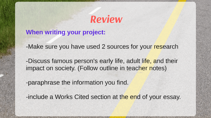 English 6B Unit 4 Research Writing Project 2 by Mr. Mecham on Prezi