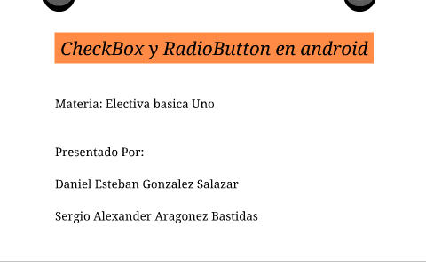 Interfaz de usuario en Android: Controles básicos CheckBox y by Sergio ...