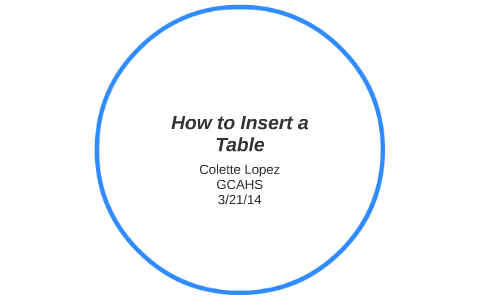 How to Insert a Table by Colette Lopez on Prezi