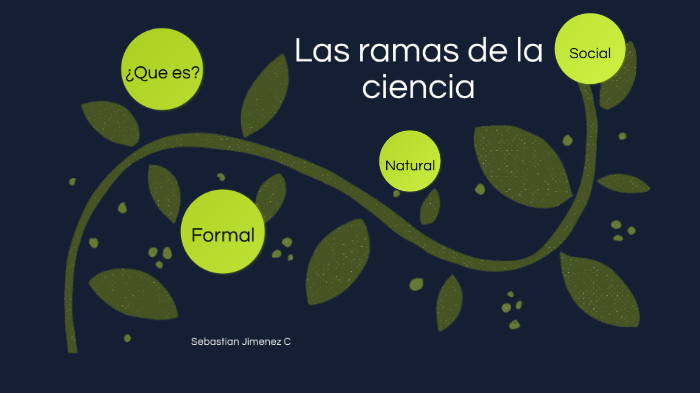 Las ramas de la ciencia by Sebastian Jiemenez on Prezi