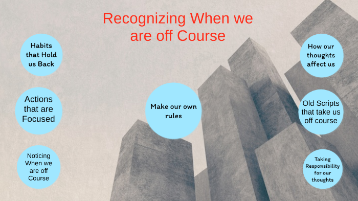 Recognizing When we are off Course and How to Get Back by Robert Zieber ...