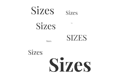 Sizes Vocabulary by Meghan Phelps on Prezi