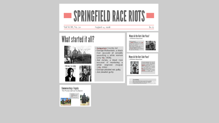 SPRINGFIELD RACE RIOTS 1908 by Vivianna Ramirez on Prezi