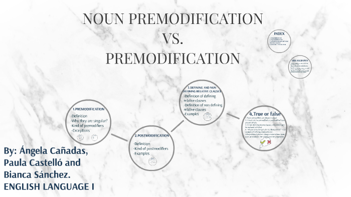 NOUN PREMODIFICATION by Bianca Sánchez Rastoll on Prezi