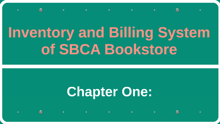 Inventory and Billing System of SBCA Bookstore by Daffodyl AstilCodex ...