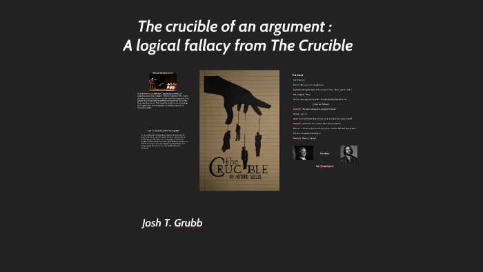 The crucible of an argument : by Joshua Grubb on Prezi
