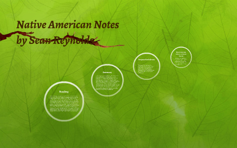 Native American Notes by Sean Reynolds on Prezi