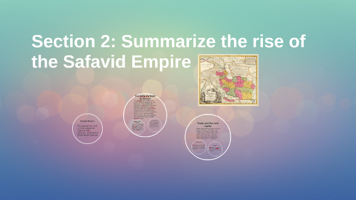 Section 2: Summarize the rise of the Safavid Empire by on Prezi