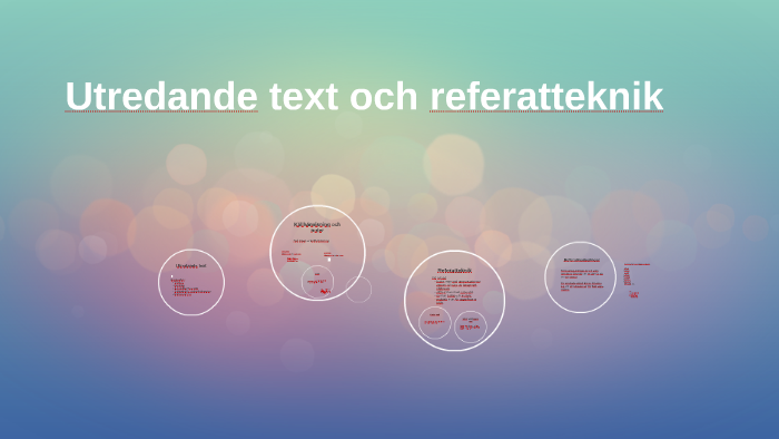 Utredande text och referatteknik by Mattias Henricsson on Prezi