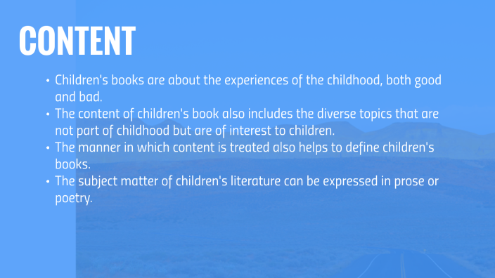 CHILDREN'S LITERATURE by ELIJAH JAMES GARGAR on Prezi