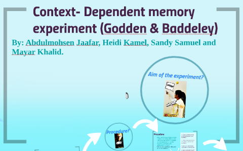 Context- Dependent memory experiment (Godden & Baddeley) by Heidi Kamel ...