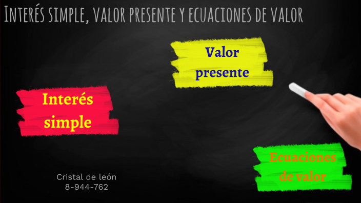 Interés simple, valor presente y ecuaciones de valor by Cristal De leon ...