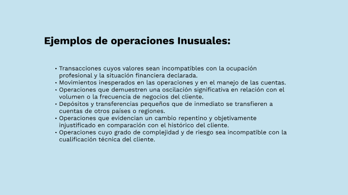 Gestión de Reporte de Operaciones Inusuales by Erick J. Méndez on Prezi