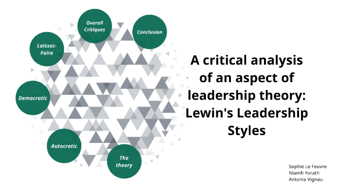 Lewin's Leadership Styles by Sophie Le Feuvre on Prezi