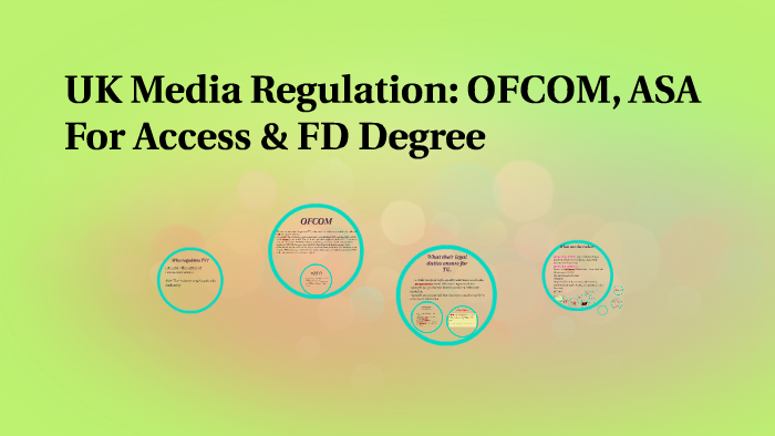 UK Media regulation in TV Production and Advertising for FD by Rachael ...