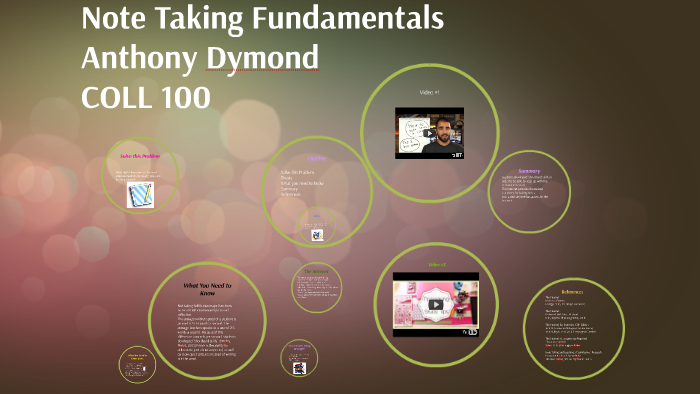 Note Taking Fundamentals by Anthony Dymond on Prezi