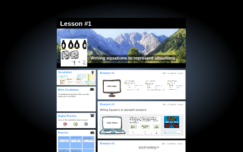 Writing equations to represent situation by dustin delfin on Prezi