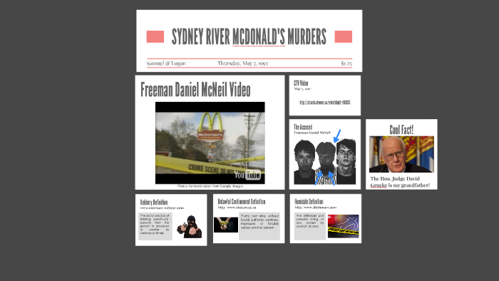Freeman Daniel McNeil: Sydney River MacDonald's Murders by Samuel ...