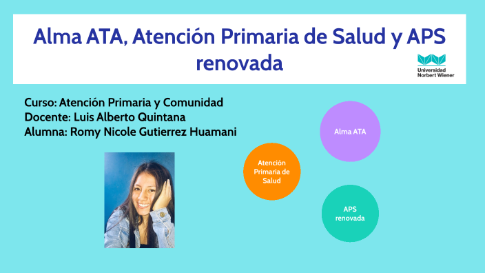 Alma ATA, Atención Primaria de Salud y APS renovada by Romy Gutierrez ...