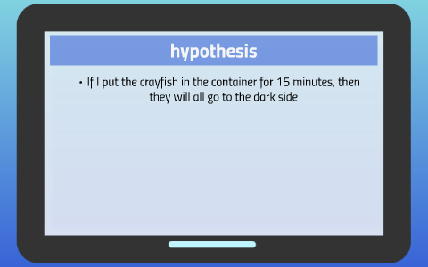 Crayfish experiment by drew woodcox on Prezi