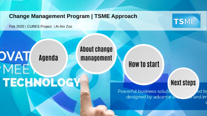 TSME | CUBES Project High-level Change Management Approach by Hussam ...