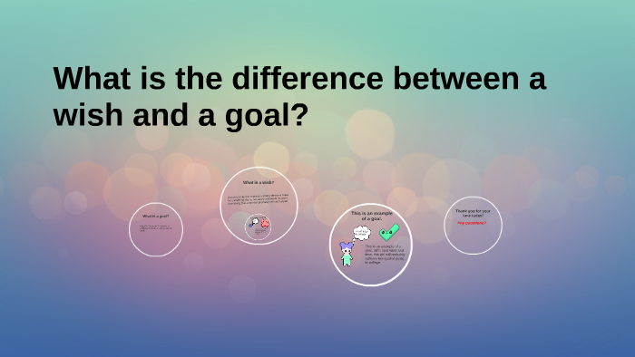 What is the difference between a wish and a goal? by Julia ...
