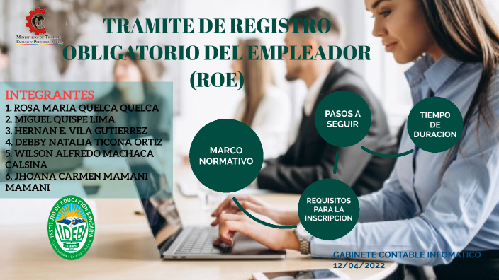 TRAMITE DE REGISTRO OBLIGATORIO DEL EMPLEADOR (ROE)) by hernan eduardo ...