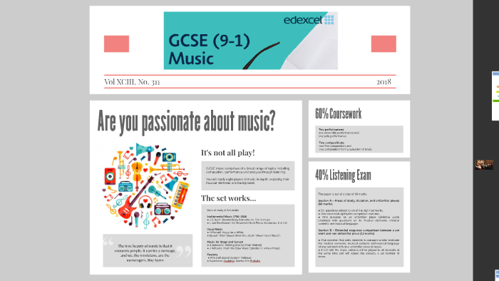 GCSE Music Edexcel (9-1) Set Works by Geoff Pearce on Prezi