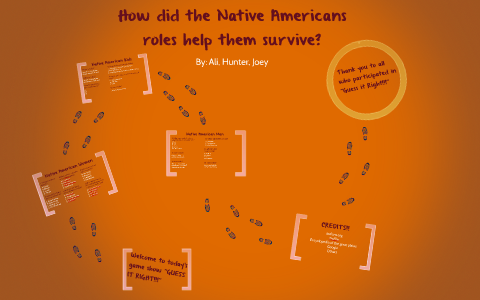 How did the Native Americans roles help them survive? by on Prezi