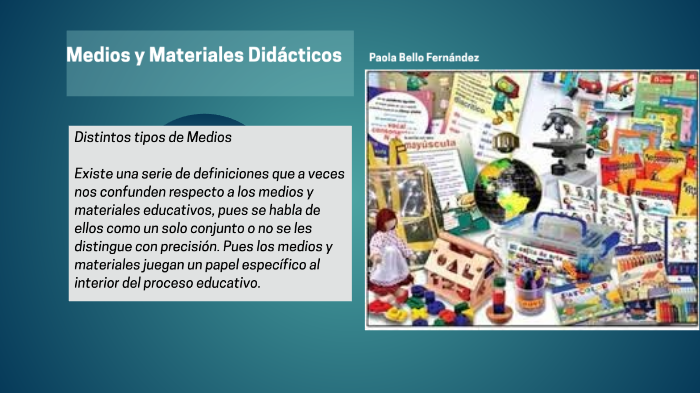Los tipos de medios y materiales didácticos by Pau Bello on Prezi