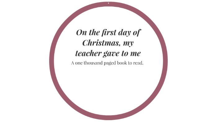 On the first day of Christmas, my teacher gave to me by Jade Rodriguez ...