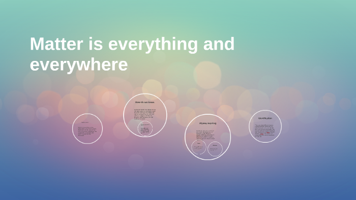 Matter is everything and everywhere by Ryan Sdrulla on Prezi