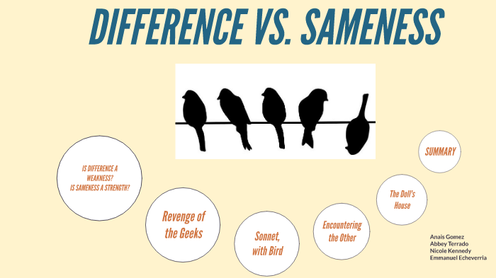 difference vs sameness by Anais Gomez on Prezi