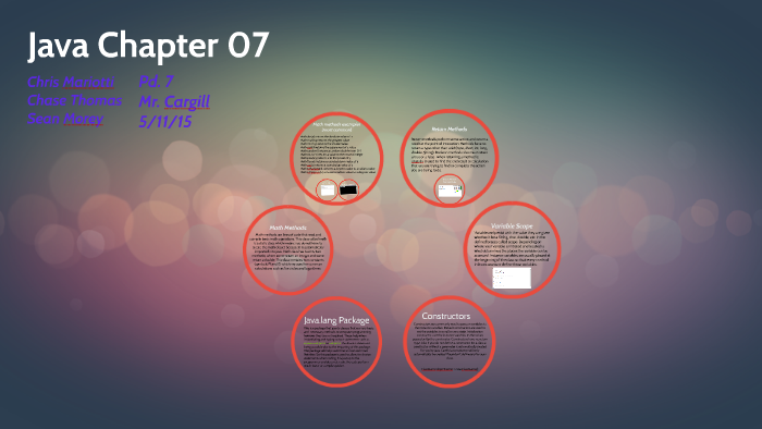Java Chapter 7 Presentation by Chris Mariotti