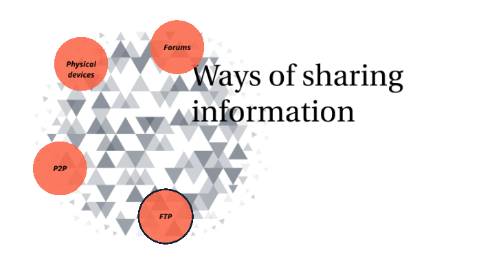 Ways of sharing information by Pablo Fernandez on Prezi