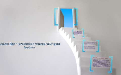 Leadership -prescribed versus emergent leaders by Lauren Hastie on Prezi