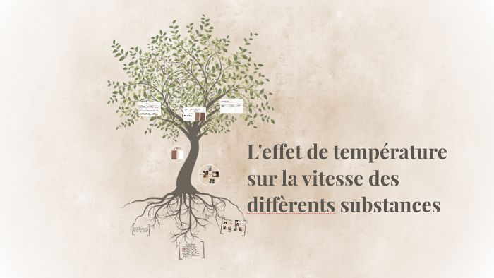 L'effet de température sur la vitesse des diffèrents substan by julie ...